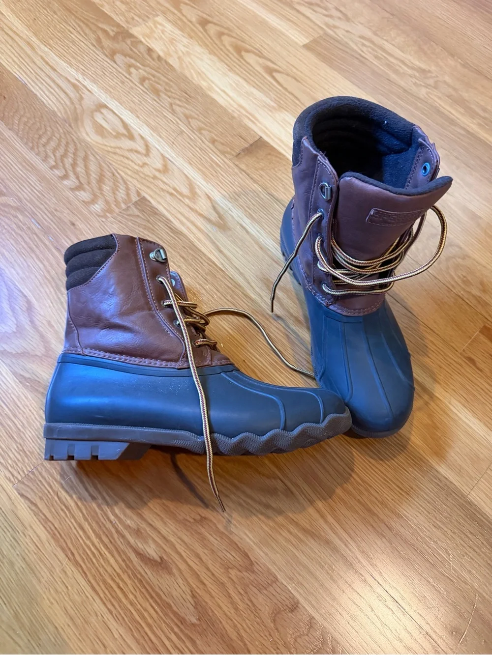 Sperry | Shoes | Brown Sperry Duck Boots With Laceup Detail | Poshmark